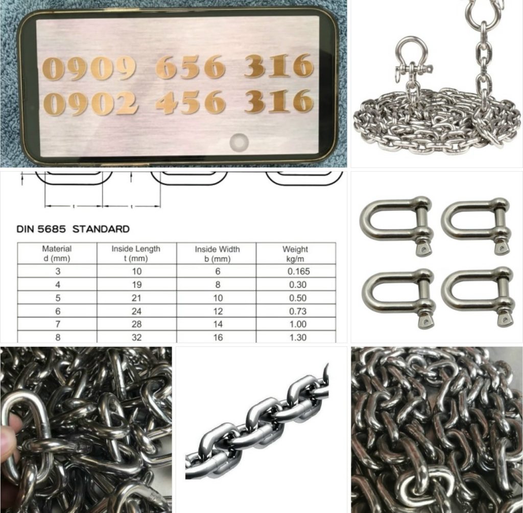 Dây Xích Inox 304 6mm - Kim Loại Việt - 0902 456 316